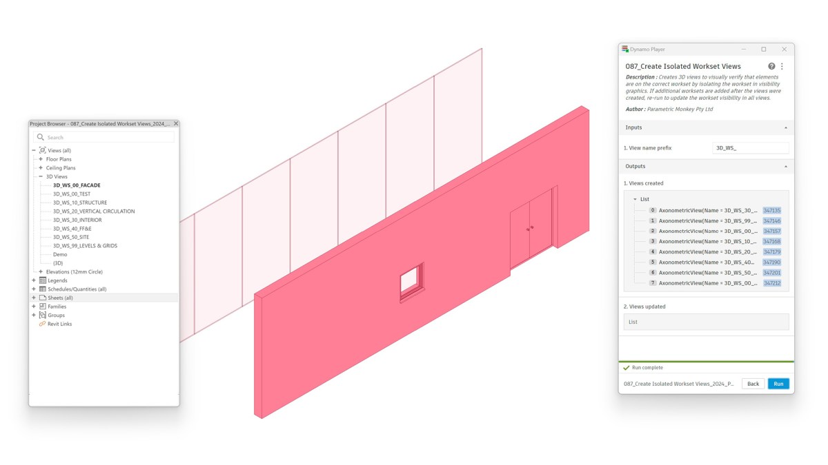 Create isolated workset views | Parametric Monkey